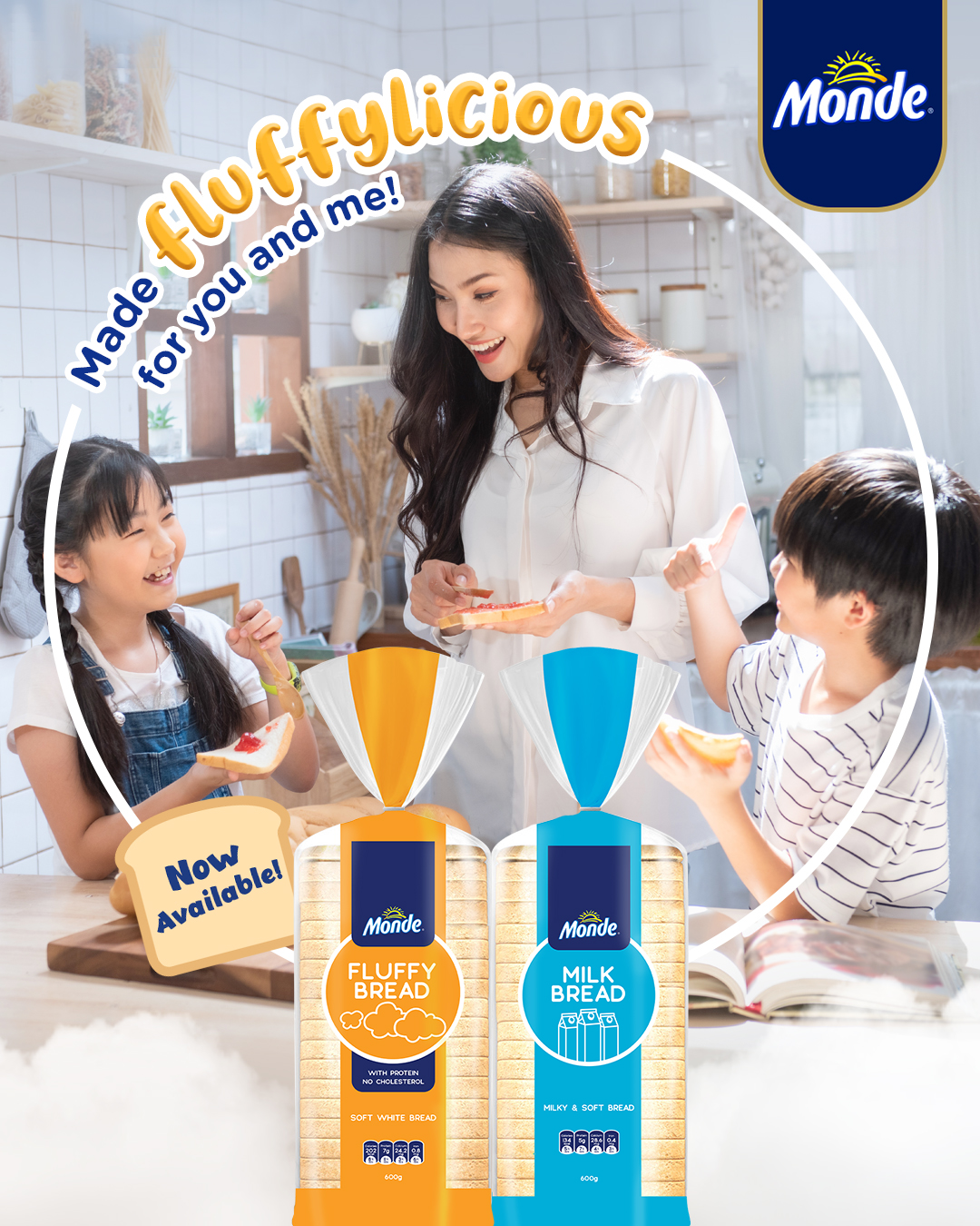 New Monde Bread, new kind of fluff and flavor! - Monde Nissin